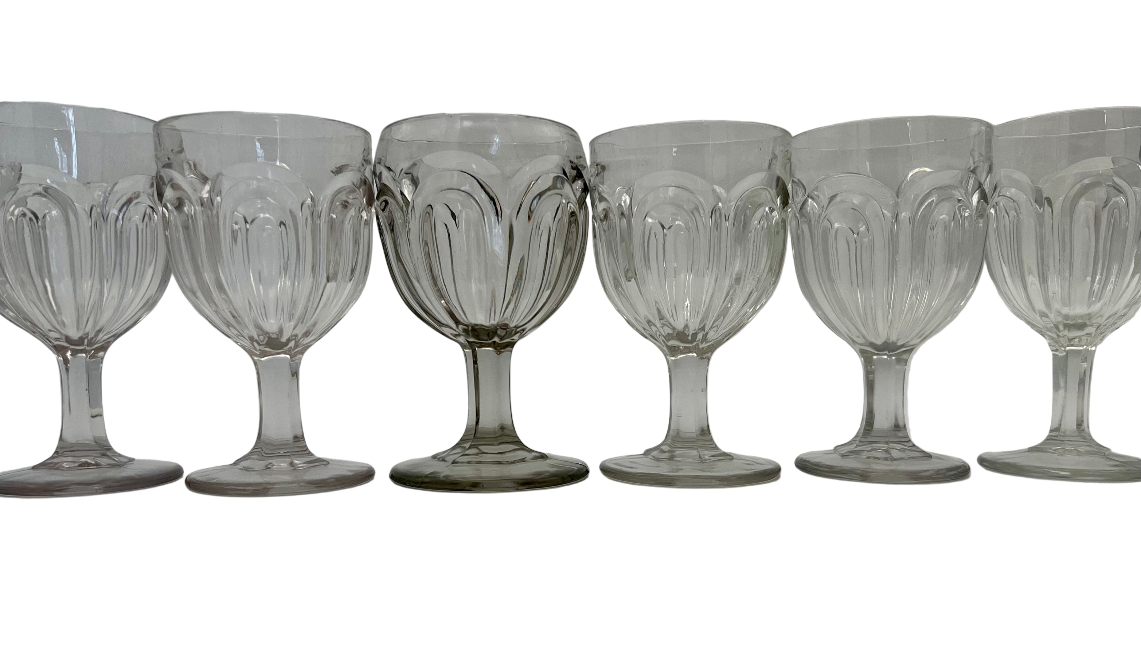 SET OF 6 ANTIQUE EAPG "LOOP" GOBLETS, CIRCA 1860S-1870S – Eclectic Whimsy
