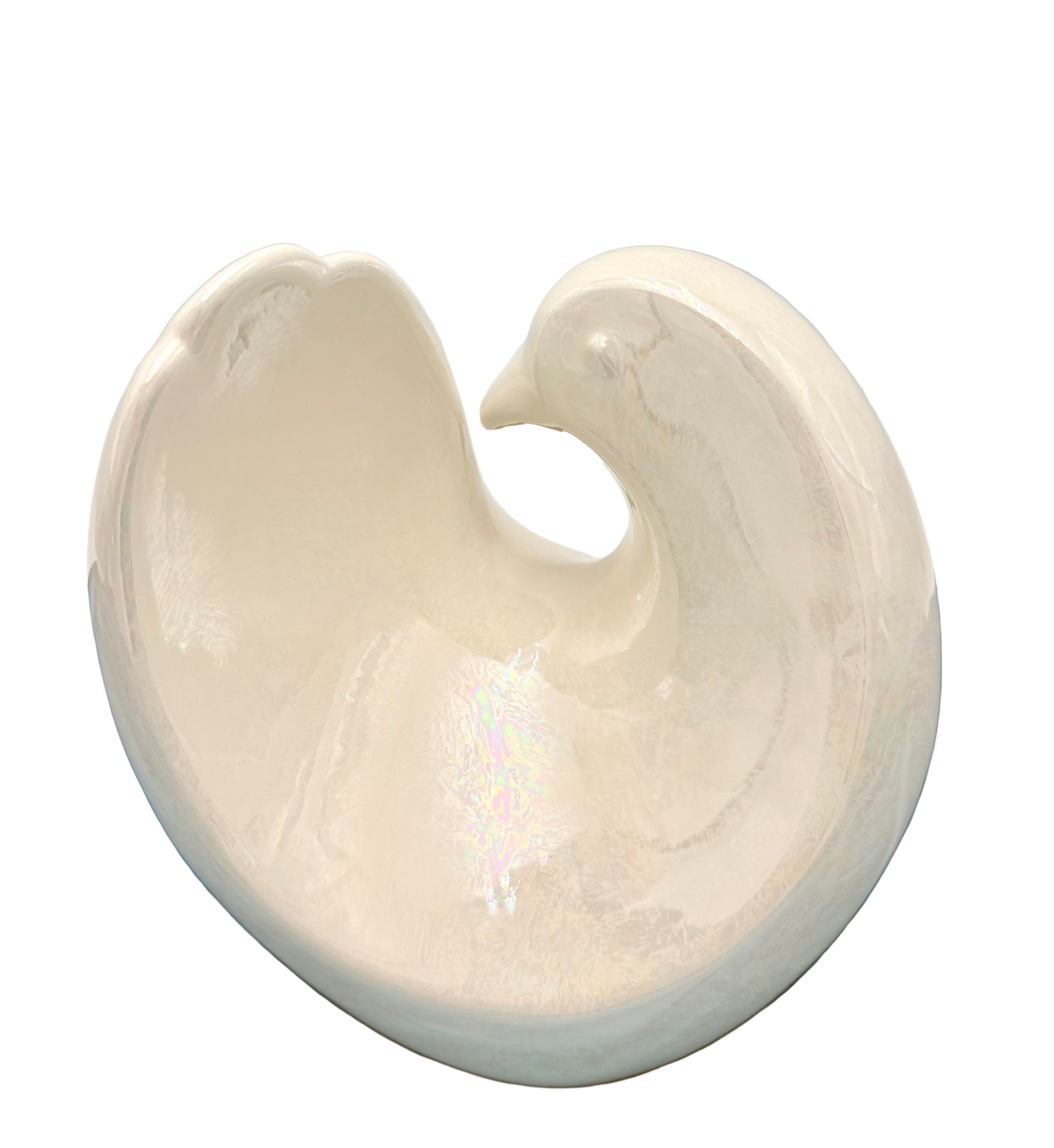 OPALESCENT IVORY DOVE STATUE, 1970s – Eclectic Whimsy